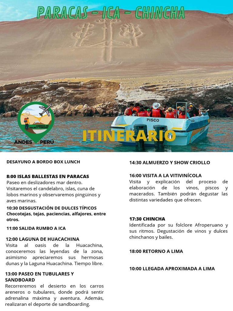 Tour Aventura en Paracas e Ica | PDF | Arena