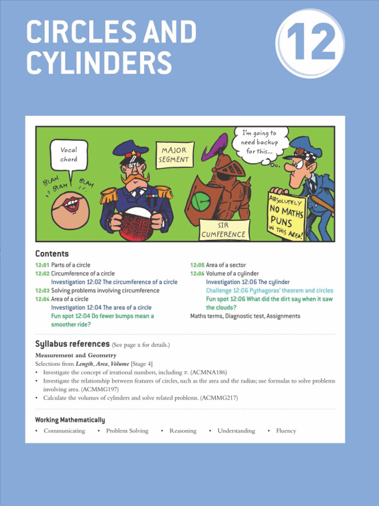 CH 12 Circles and Cylinders | PDF