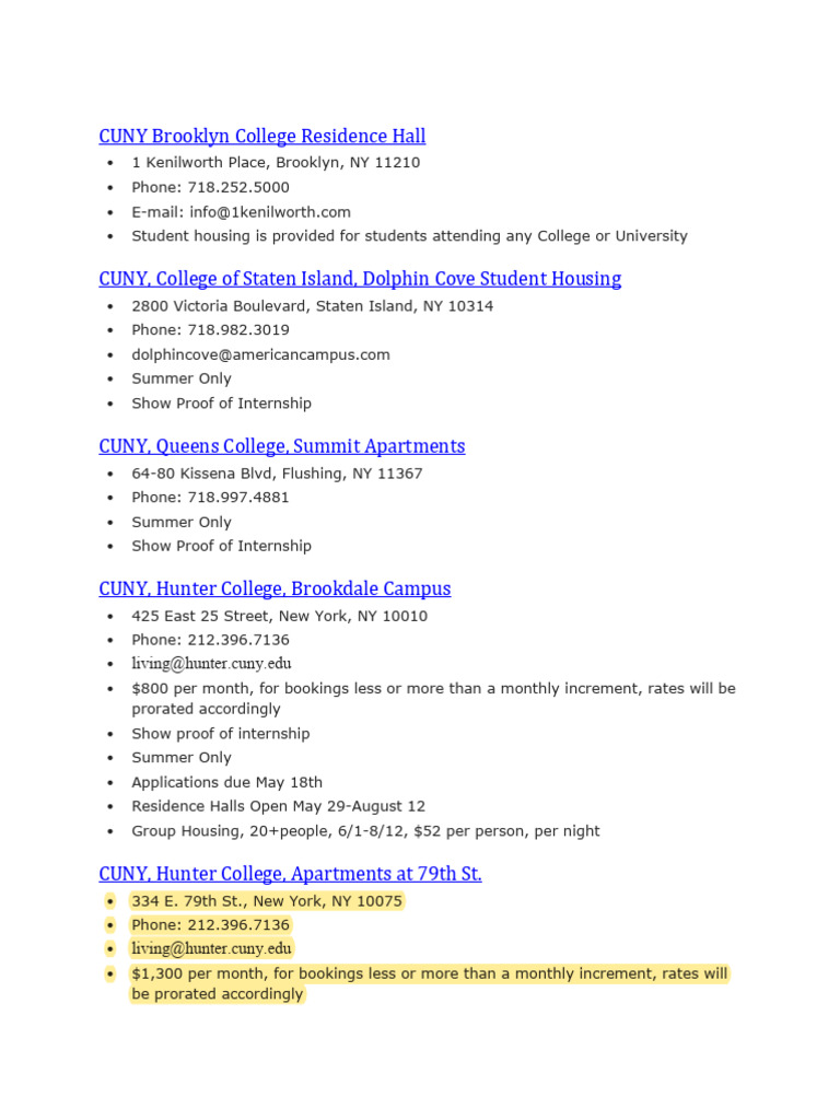Nyc Student Housing | PDF