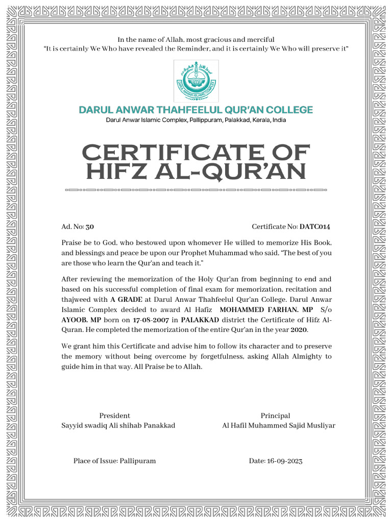 Certificate Eng | PDF