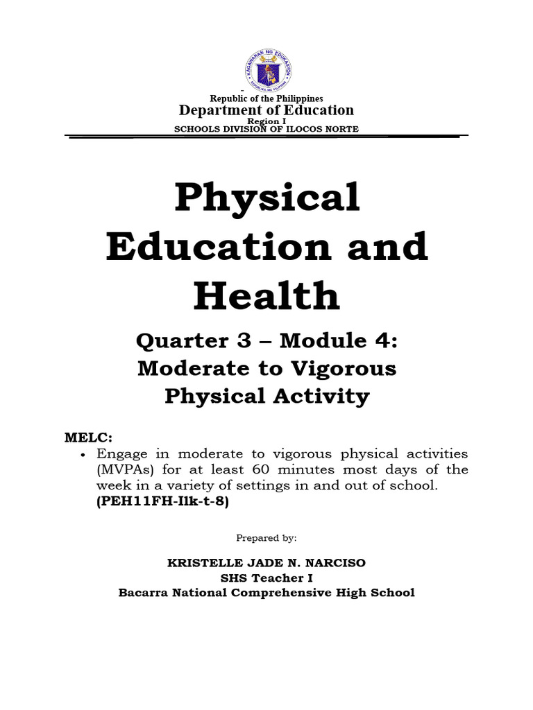 PEH 11 Q3 Mod4 Week 7 8 MELC04 KNNarciso | PDF