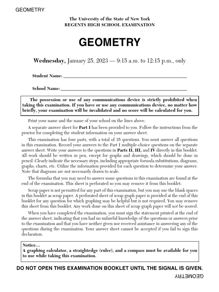 Geomotryexam | PDF | Rectangle | Triangle