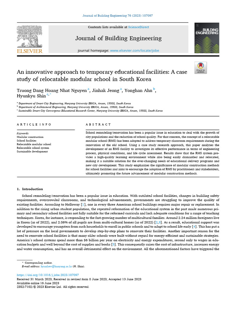 An Innovative Approach To Temporary Educational Facilities A Case Study ...