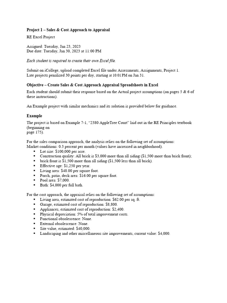 Sales & Cost Approach Appraisal Guide | PDF