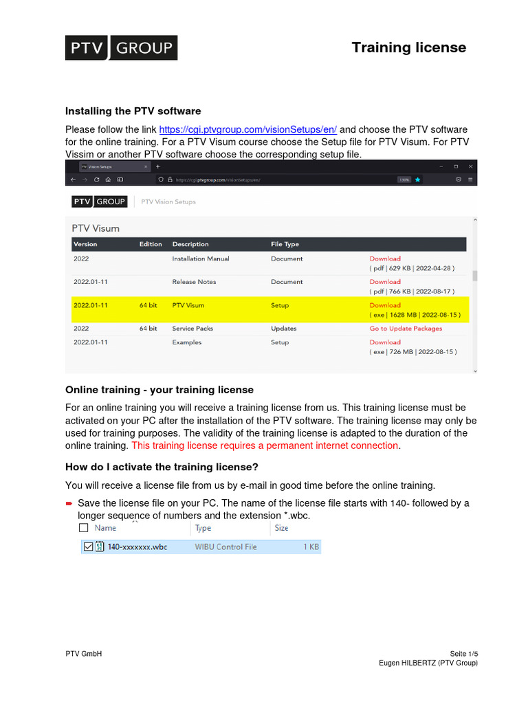 PTV Software Training License Guide | PDF | Application Software | Ibm ...