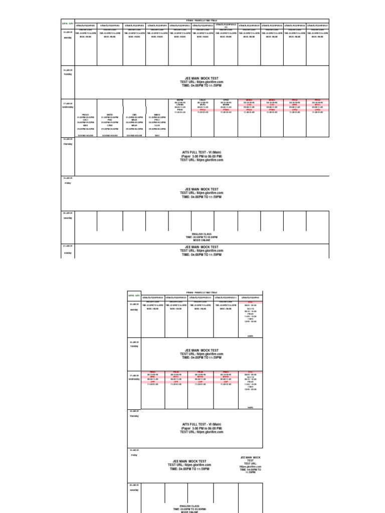 Date / Day: MSNG MSNG Prg2 Prg2 CVD CVD MRK Mts1 Prg2 Pabh Prg2 Pabh Cpa2 Cpa2 | PDF