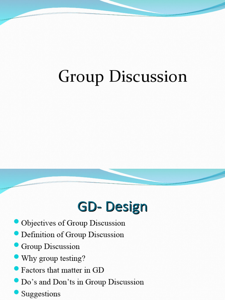 Group Discussion | PDF | Communication | Leadership
