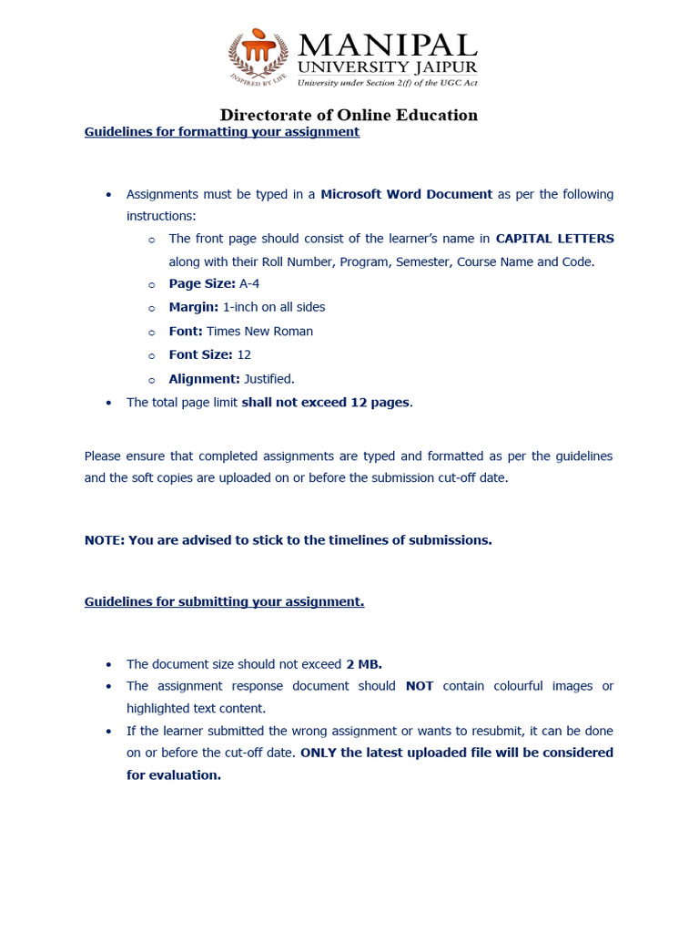 MBA Assignment Formatting Guide | PDF | Business