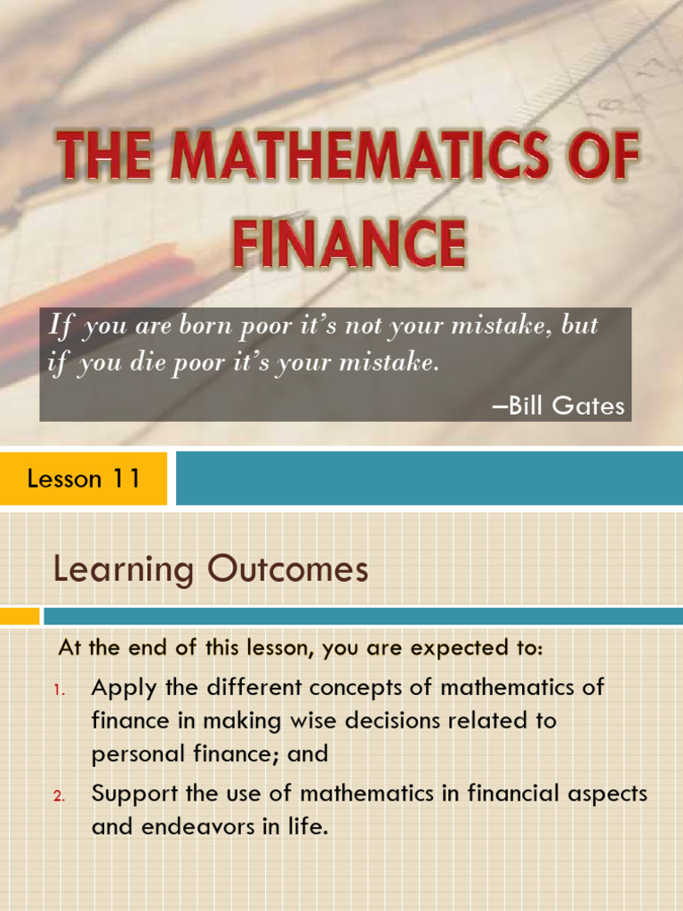 MATH OF FINANCE With ACTIVITY 12 | PDF