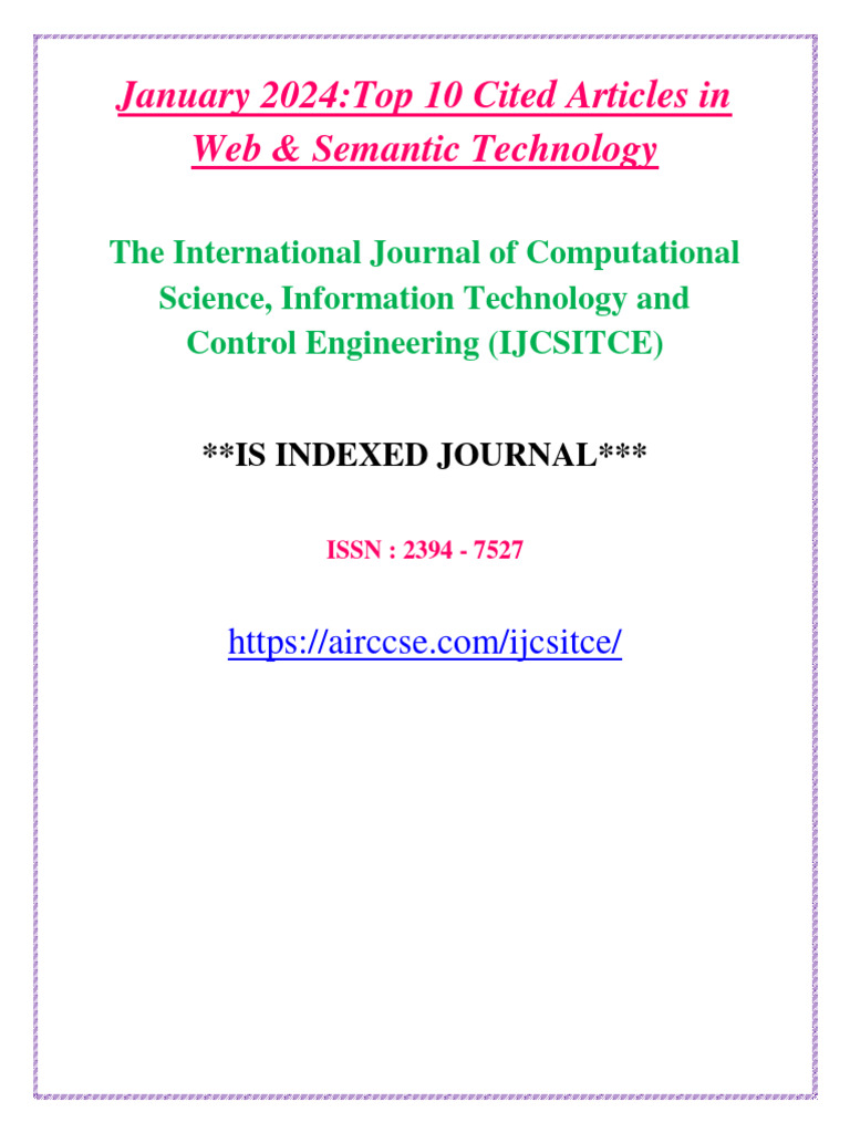 International Journal of Computational Science, Information Technology and Control Engineering ...