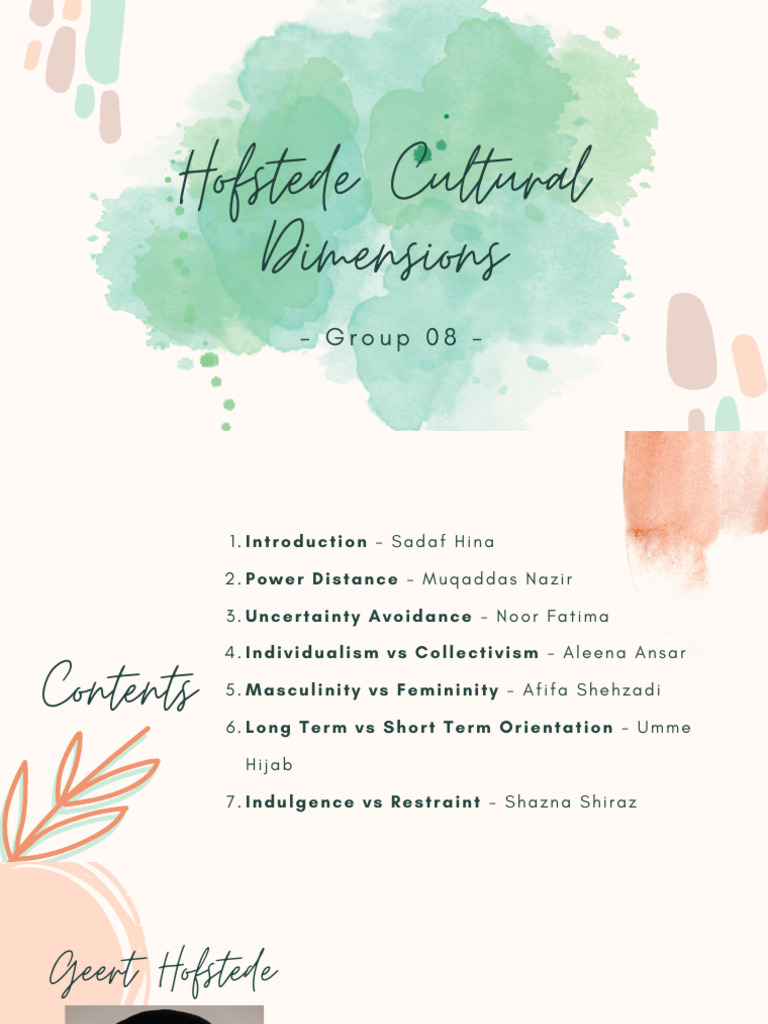 Hofstede Cultural Dimensions | PDF