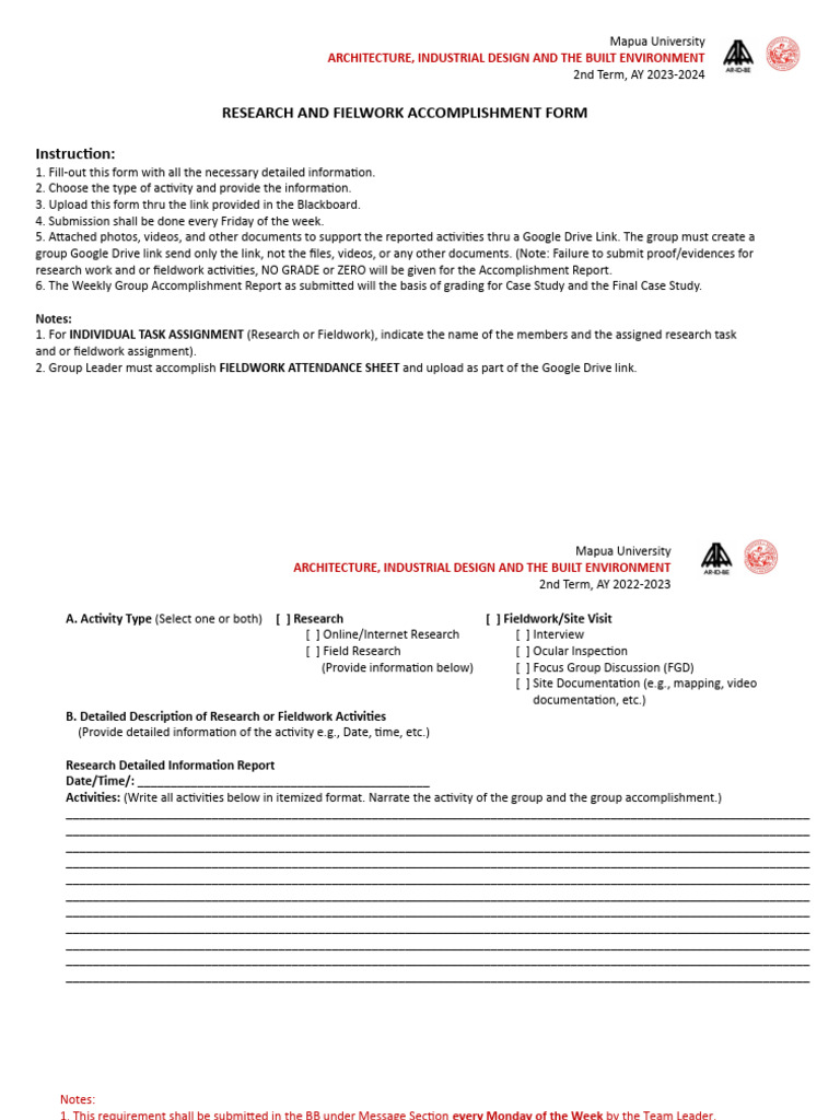 Accomplishment Report Research and Fieldwork | Download Free PDF ...