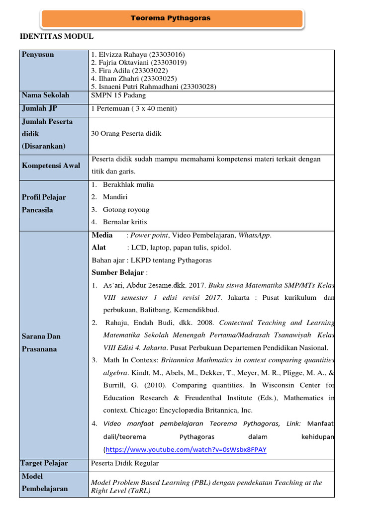 PPAE - T3 - Ilham Zhahri - 23303025 - AKSI NYATA - MODUL AJAR | PDF | Kajian Bahasa Asing