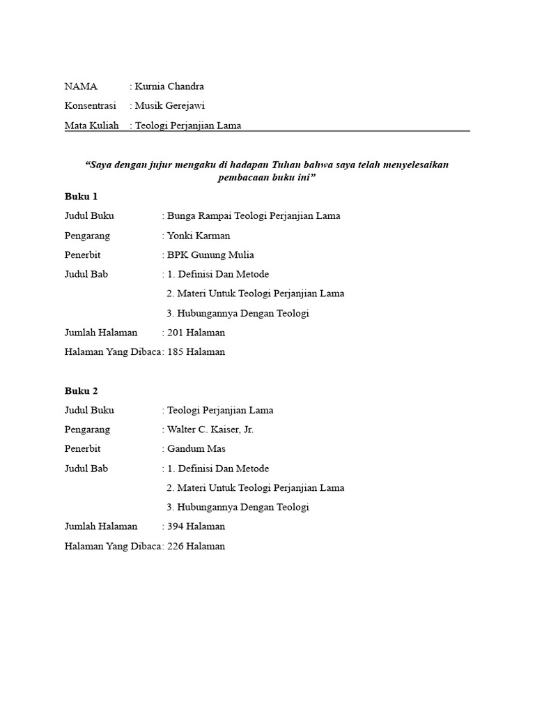 Laporan Bacaan | PDF