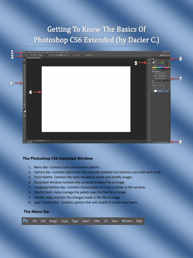 Photoshop CS6 Guide for Beginners | PDF | Adobe Photoshop | Computer File