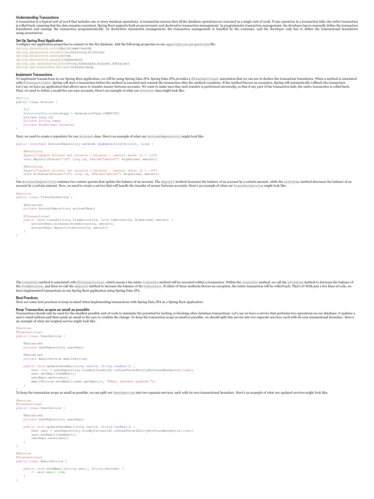 Understanding Transactions | PDF