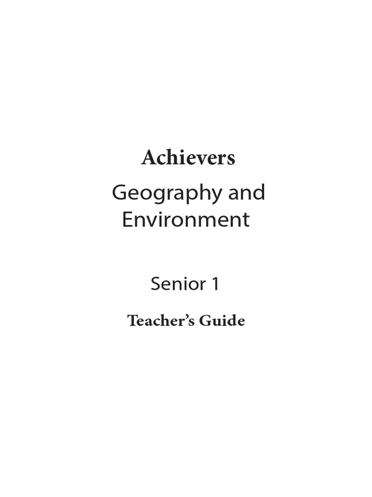 Geography and Environment S1 TG | PDF | Educational Assessment | Learning