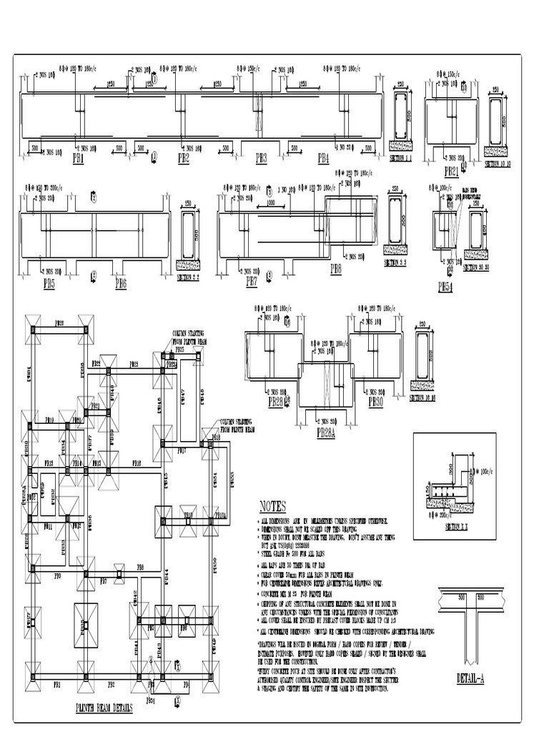 Plinth Beam Details | PDF
