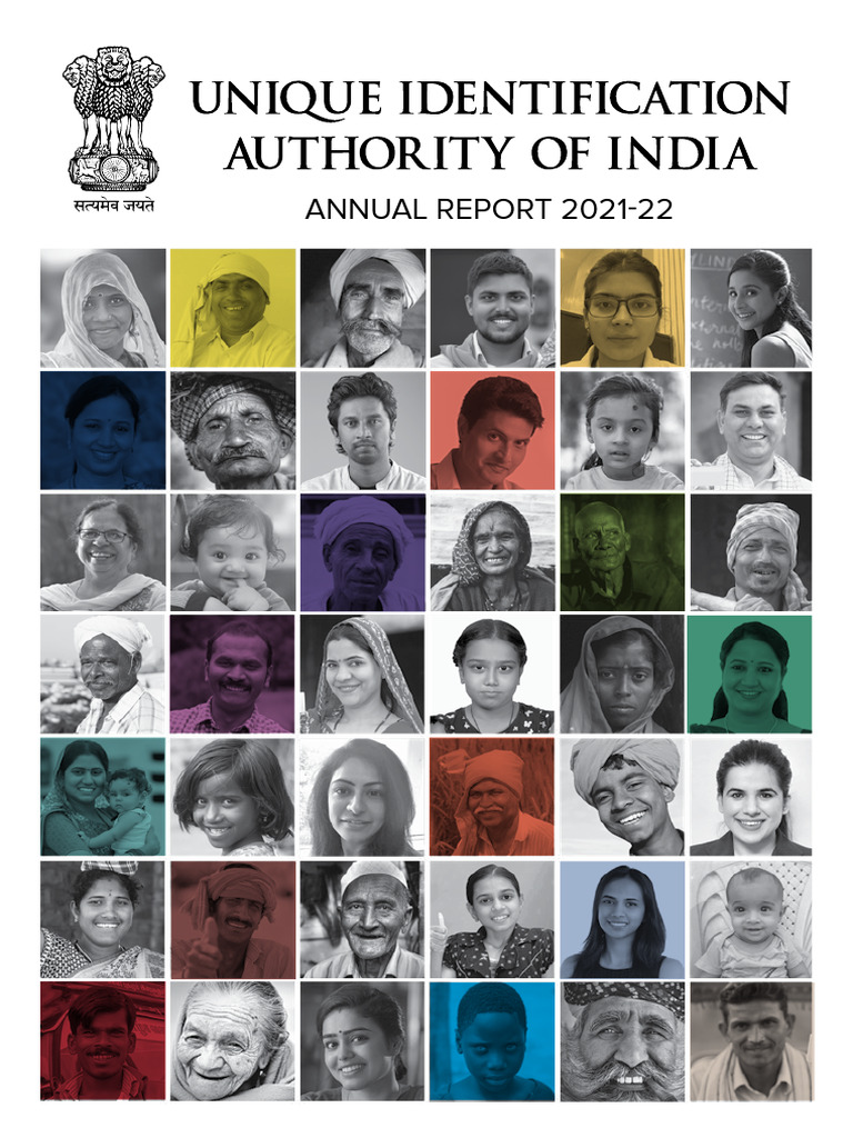 UIDAI Annual Report 21 22 | PDF | Identity Document | Government Of India
