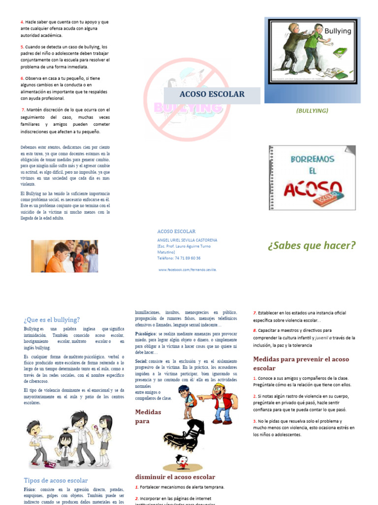 Estrategias Contra el Bullying Escolar | PDF | Acoso cibernético ...