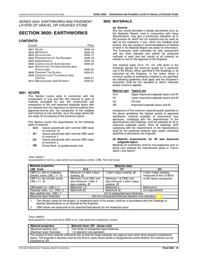 Fill Materials Specifications | Download Free PDF | Road ...