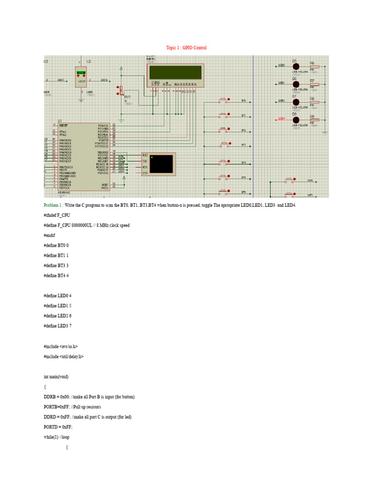 GPIO Control: C to Assembly Conversion | PDF | Computing | Digital Electronics