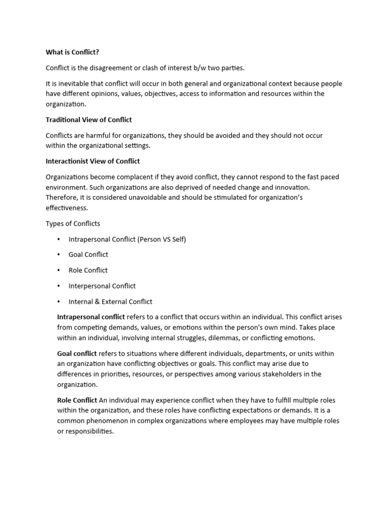 What Is Conflict, Power & Politics | PDF