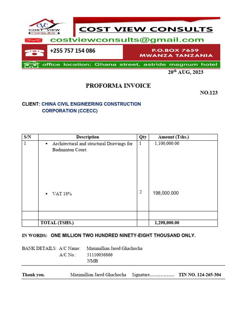 Proforma Invoice | PDF