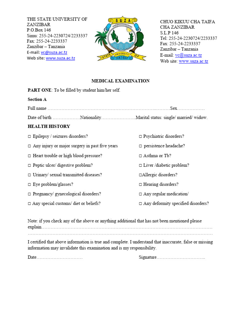 2023-Aug-Mon - Medical Form | Download Free PDF | Medical Specialties ...