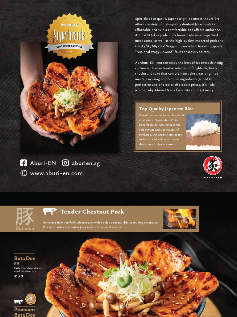 Aburi EN Classic Menu With Sashimi Options | PDF | Sushi | Japanese Cuisine