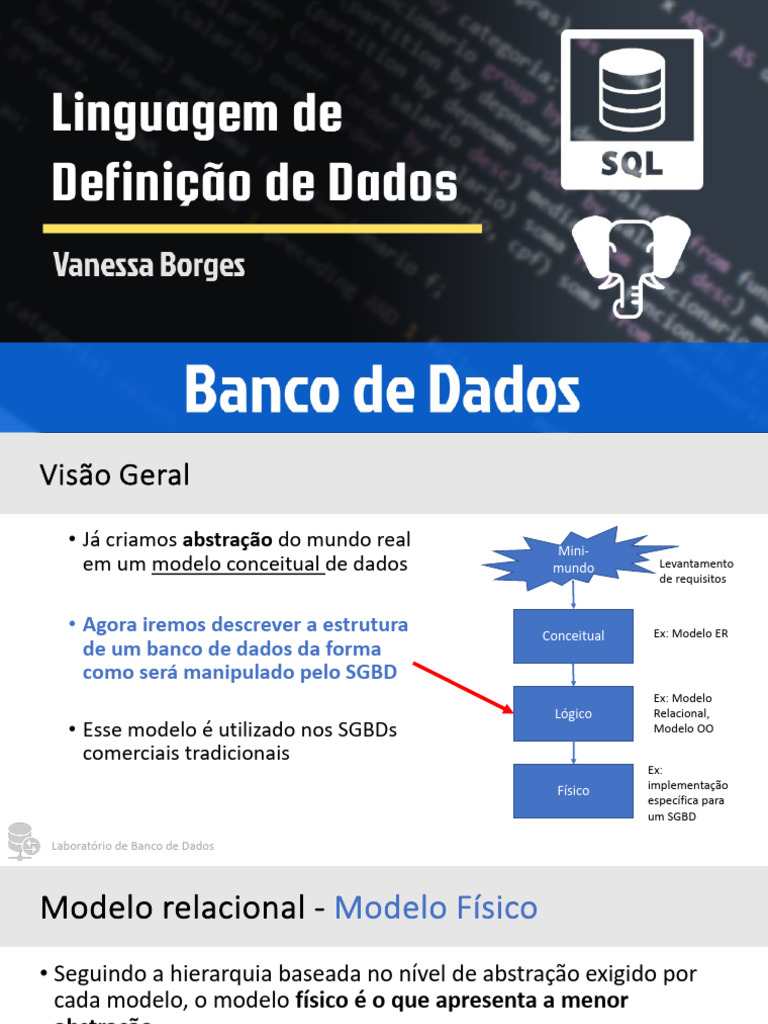 2-DDL-Banco de Dados Esquema Tabelas e Restricoes | PDF | SQL | Bancos ...