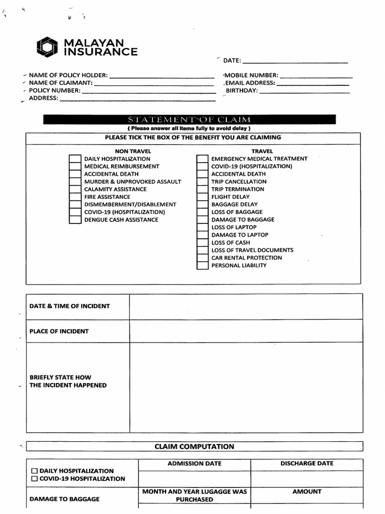 Malayan Statement of Claim | PDF