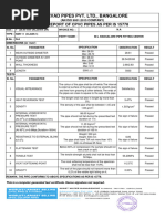 Ashirvad Pipes Pvt. LTD., Bangalore: Test Report of CPVC Pipes As Per ...