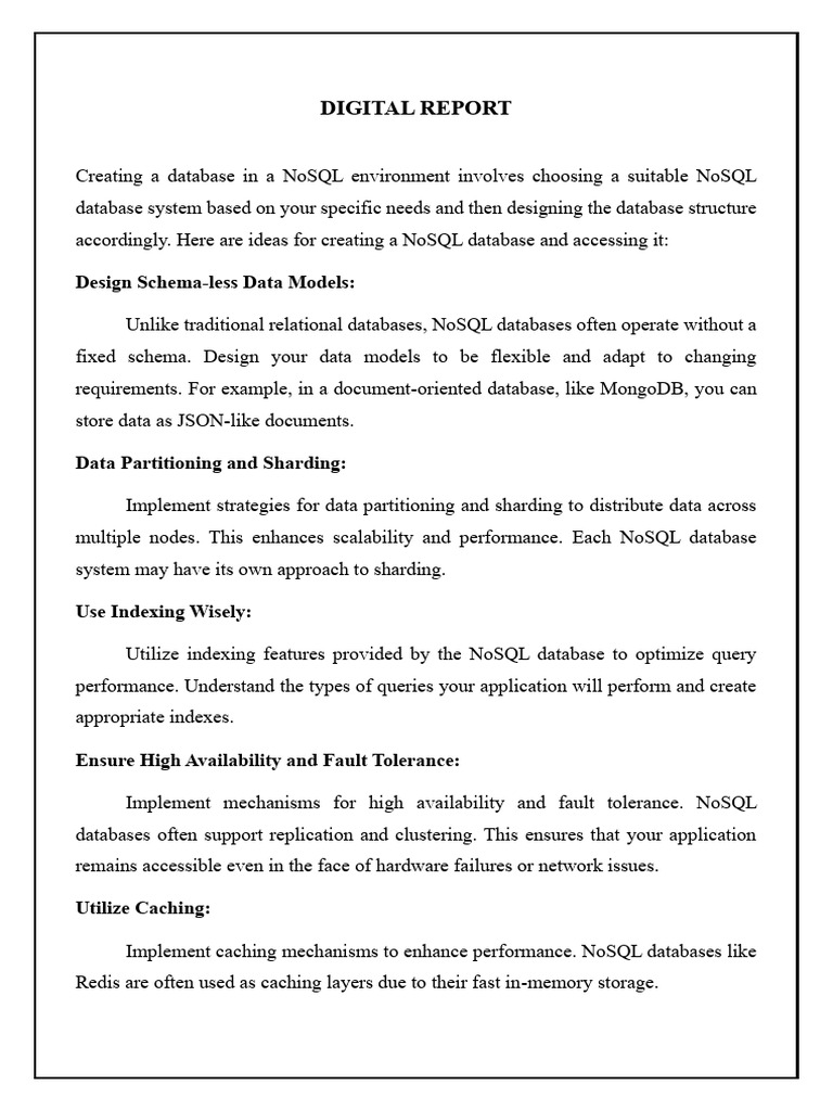 Digital Report | PDF | No Sql | Databases