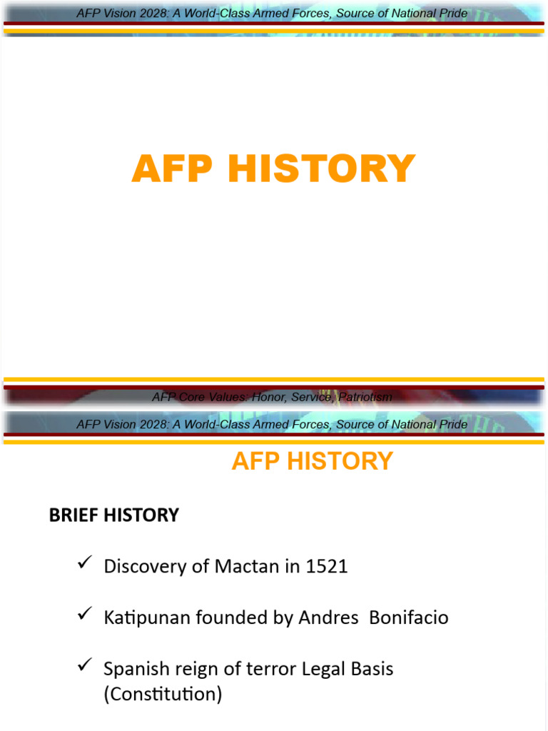 AFP History Organization PA PAF and PN Organization - 1 | PDF