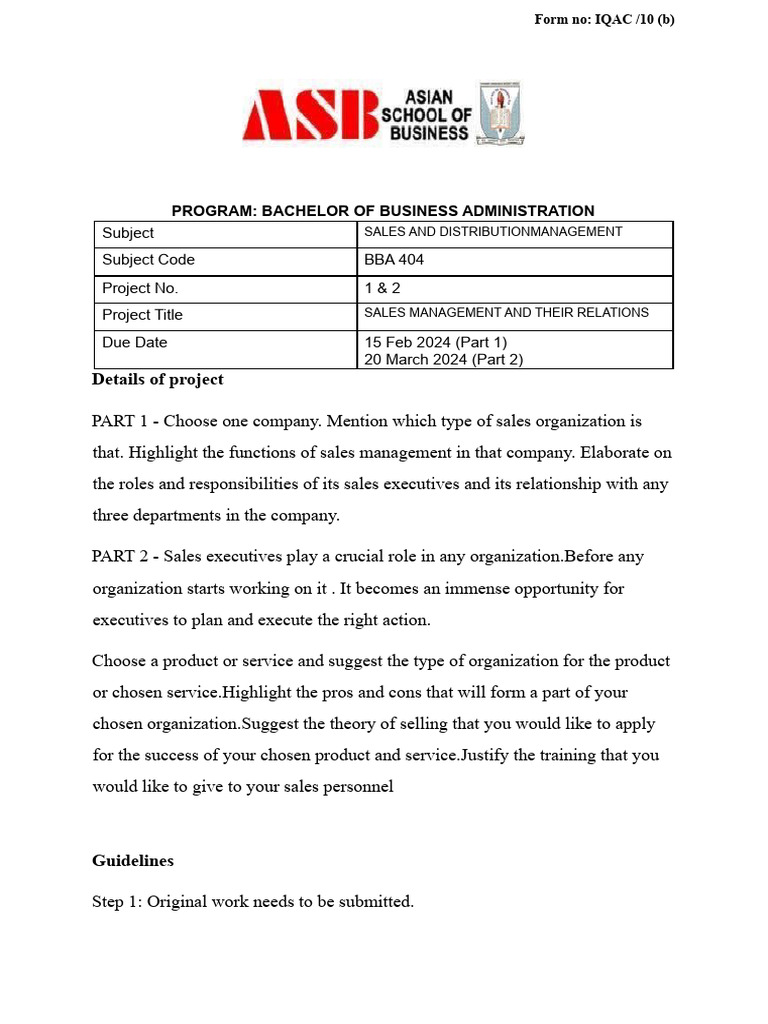 Mini Project - Bba 4 | PDF