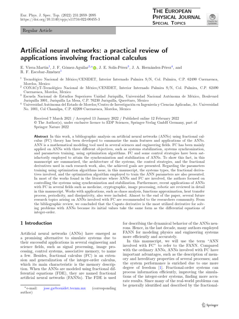 Artificial Neural Networks: A Practical Review of Applications ...