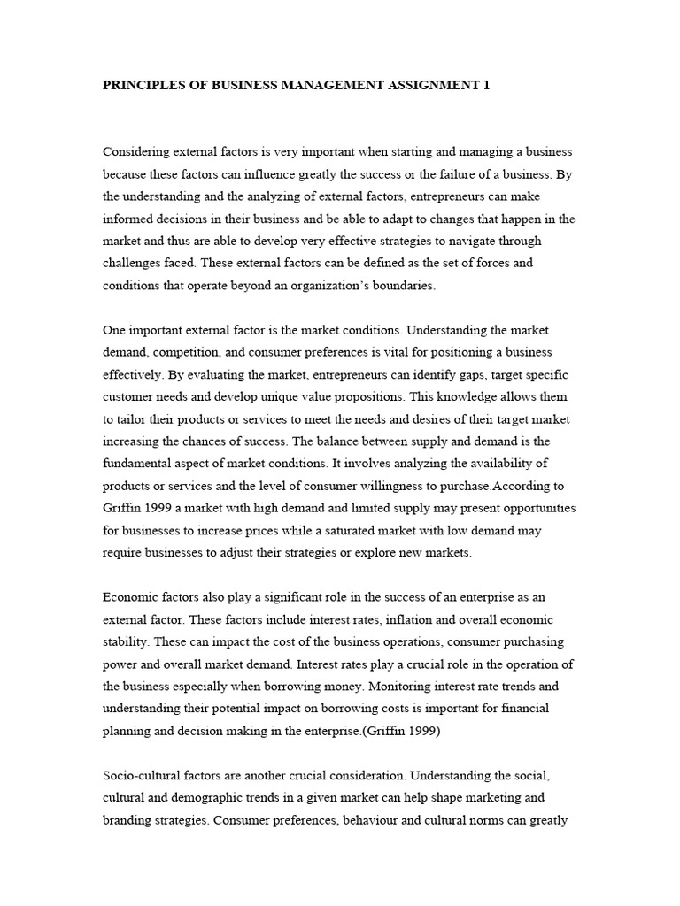 Principles of Management Assignment 1 | PDF | Consumer Behaviour ...