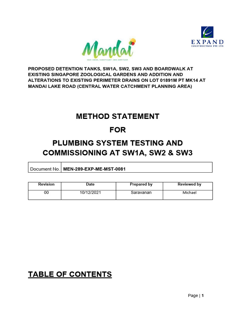 Sample Test & Commissioning (Word File) | PDF