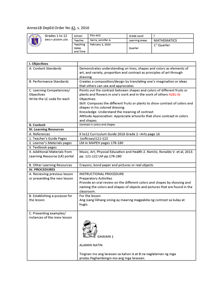 Narra, Jennifer A. DLL | PDF | Learning | Human Communication
