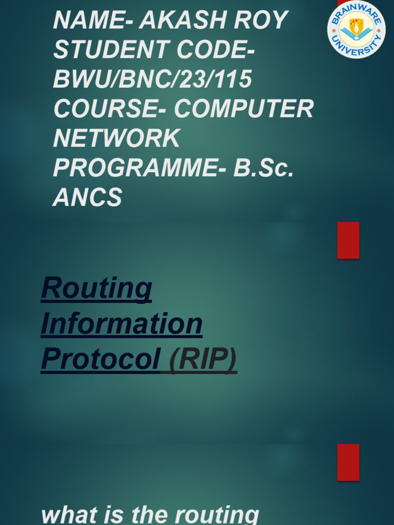 Overview of Routing Information Protocol (RIP) | PDF