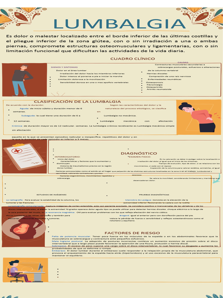 LUMBALGIA | PDF | Dolor lumbar | Medicina CLINICA