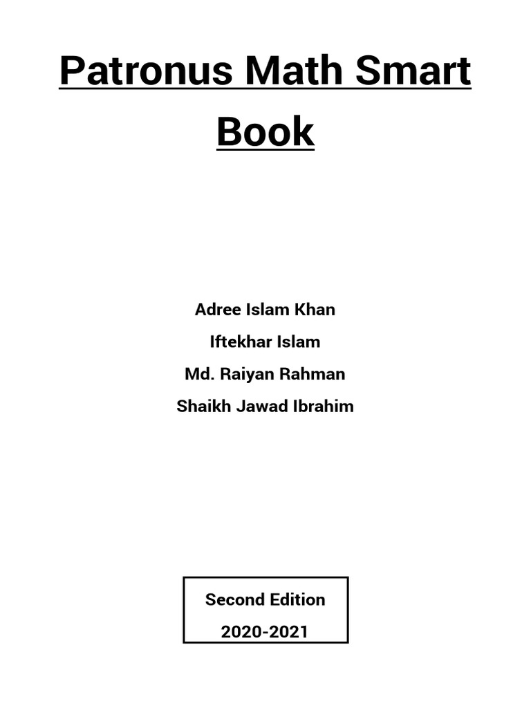 Patronus Math Practice Book | Download Free PDF | Numbers | Mathematical Concepts