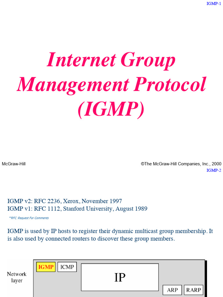 IGMP | PDF | Internet Protocols | Data Transmission