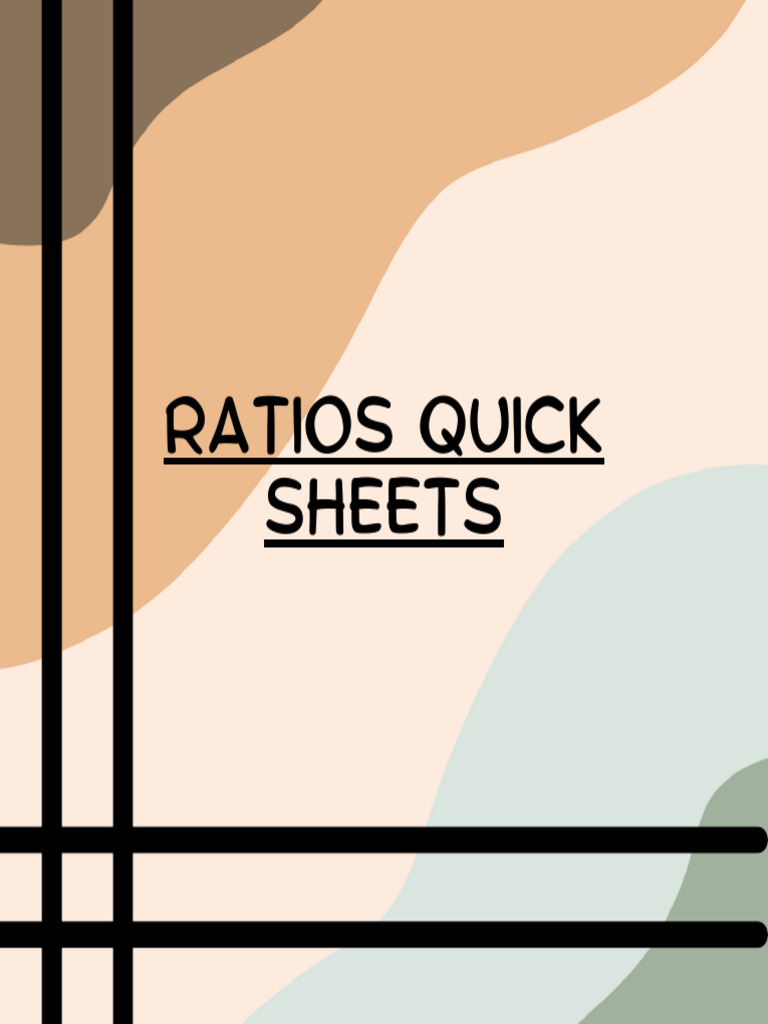Ratios Quick Sheets | PDF