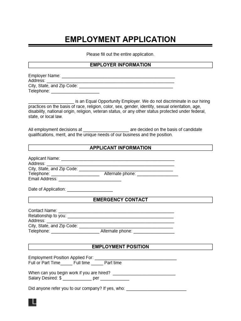 How to Complete the Employment Application | PDF | Employment ...
