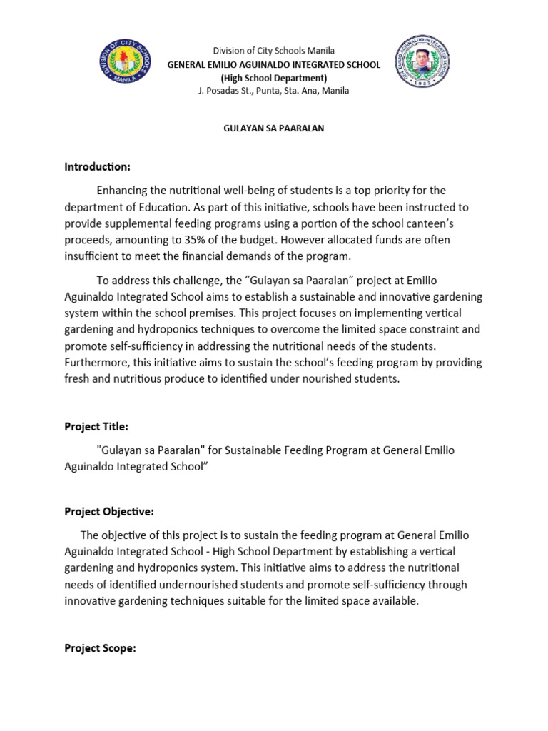 Project Plan | PDF | Hydroponics | Horticulture