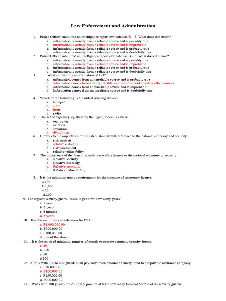 Law Enforcement and Administration | PDF | Police | Security Guard