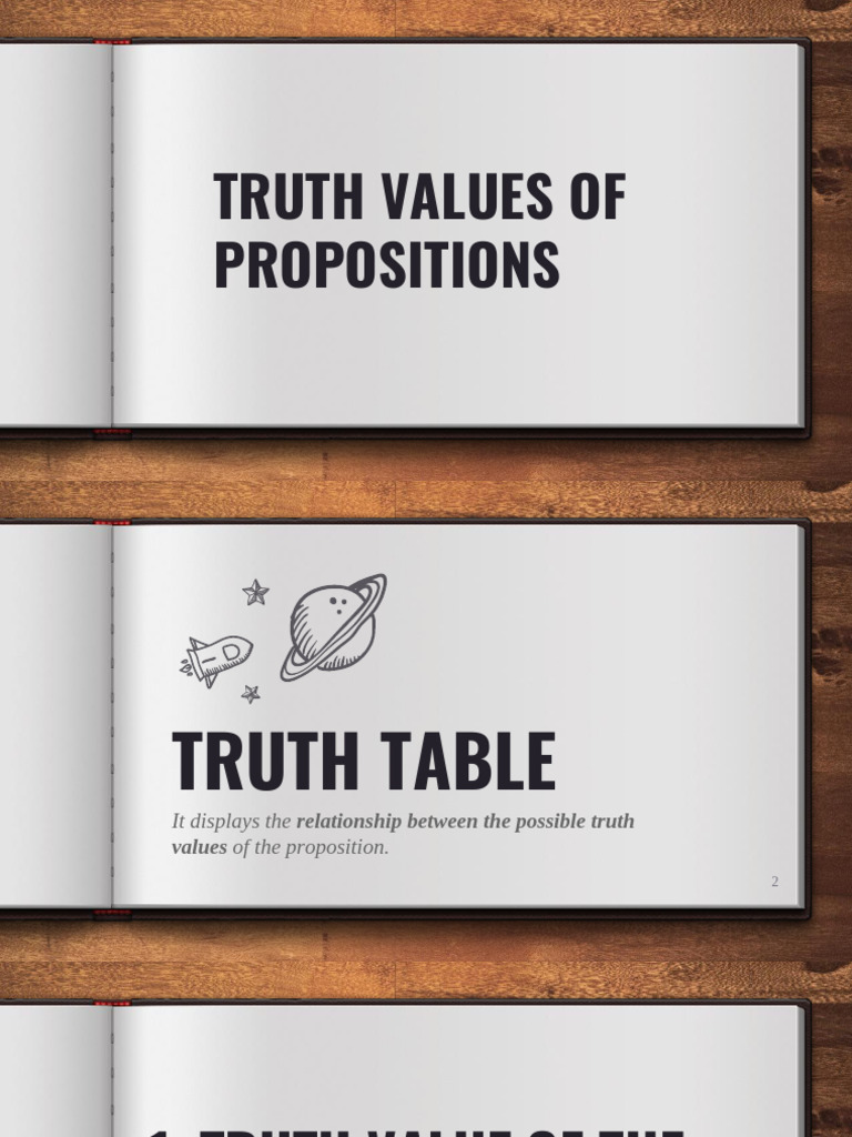 Truth Values of Propositions | PDF