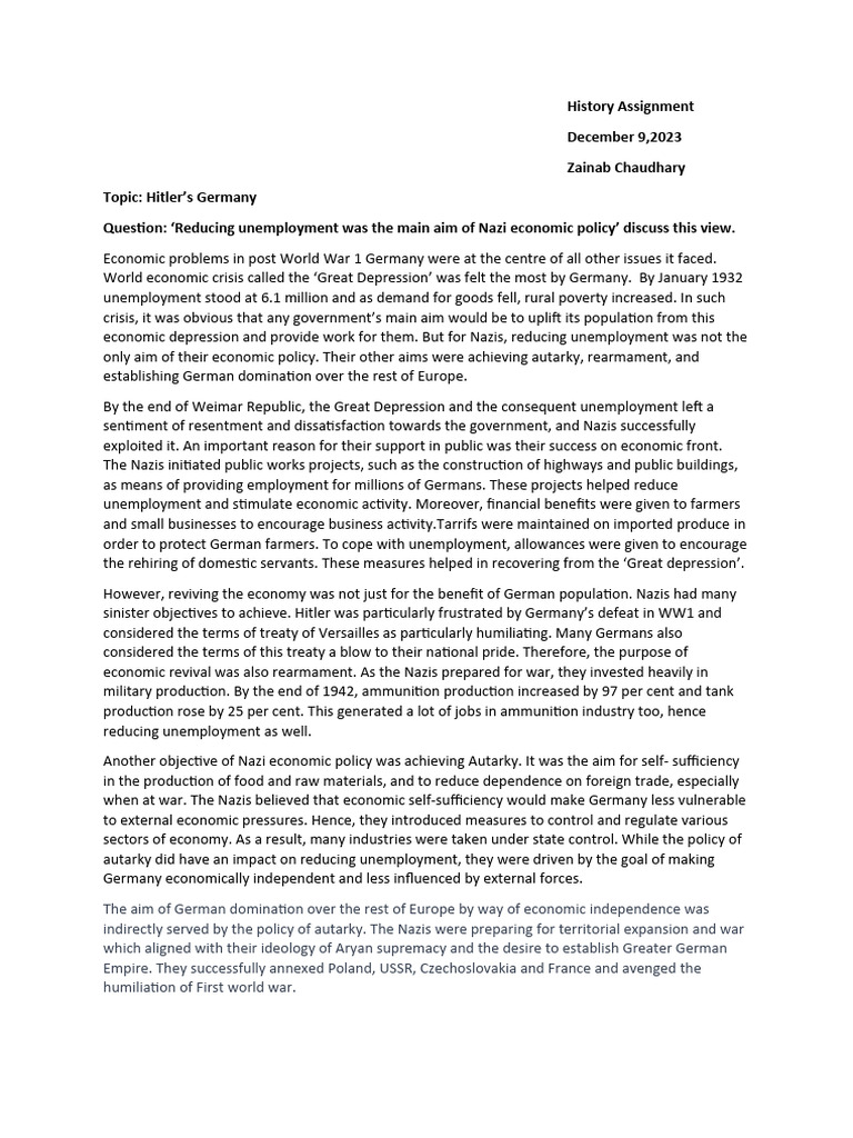 History Assignment | PDF